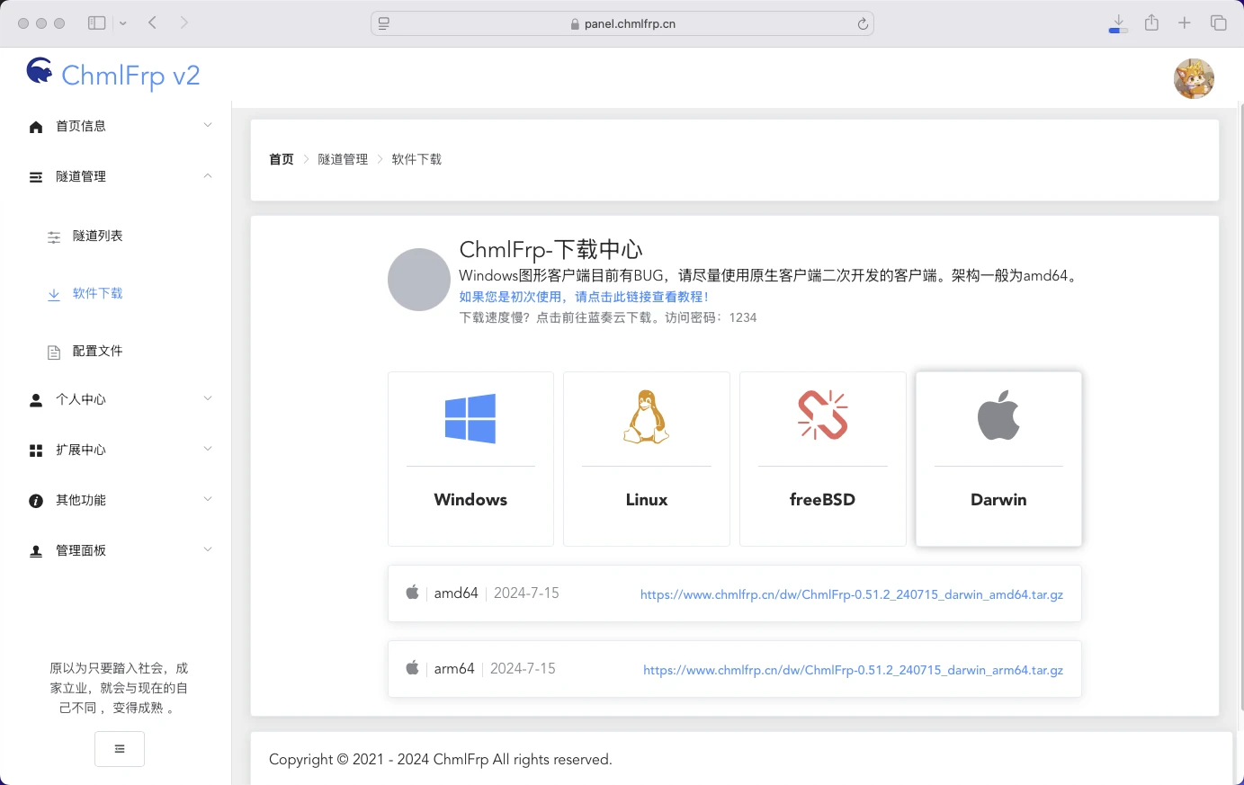 ChmlFrp 端口映射教程 | ChmlFrp | 使用文档 - Docs