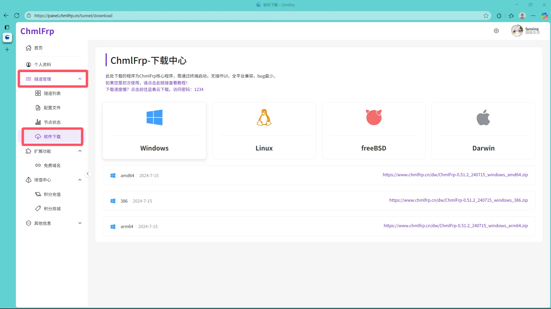 ChmlFrp 端口映射教程 | ChmlFrp | 使用文档 - Docs